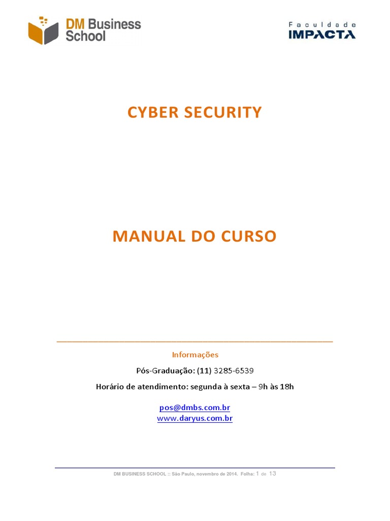 Curso Prático de Segurança Cibernética | PDF | Segurança de ...