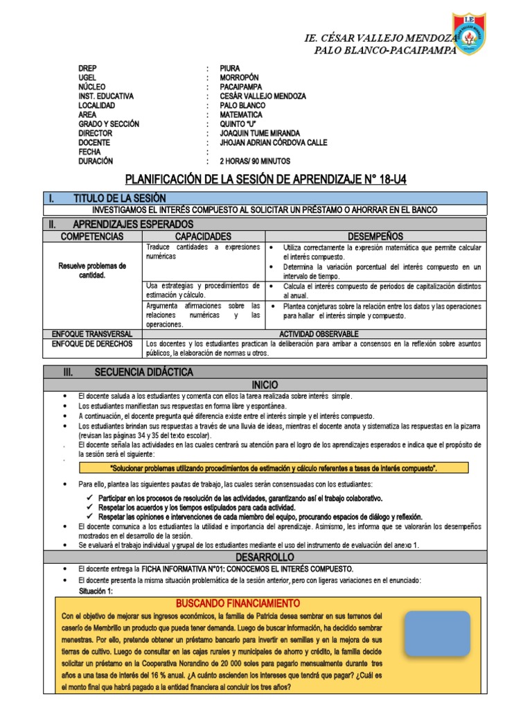 Sesion 3 Capital Simple Vs Compuesto | PDF | Interés | Bancos