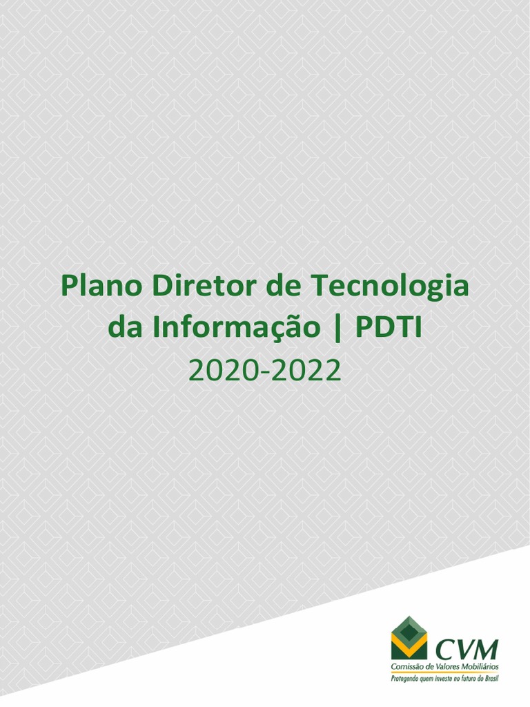 Pdti 2020 2022 v2.1 | PDF | Tecnologia da Informação | Governança