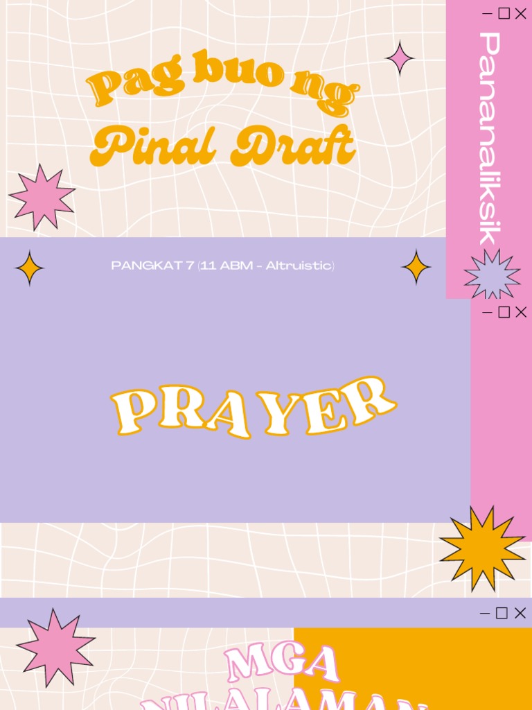 Pangkat Anim Aralin 7 Pagbuo NG Pinal Na Draft | PDF