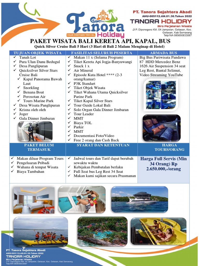 Paket Wisata Quicksilver Bali 5 Hari | PDF