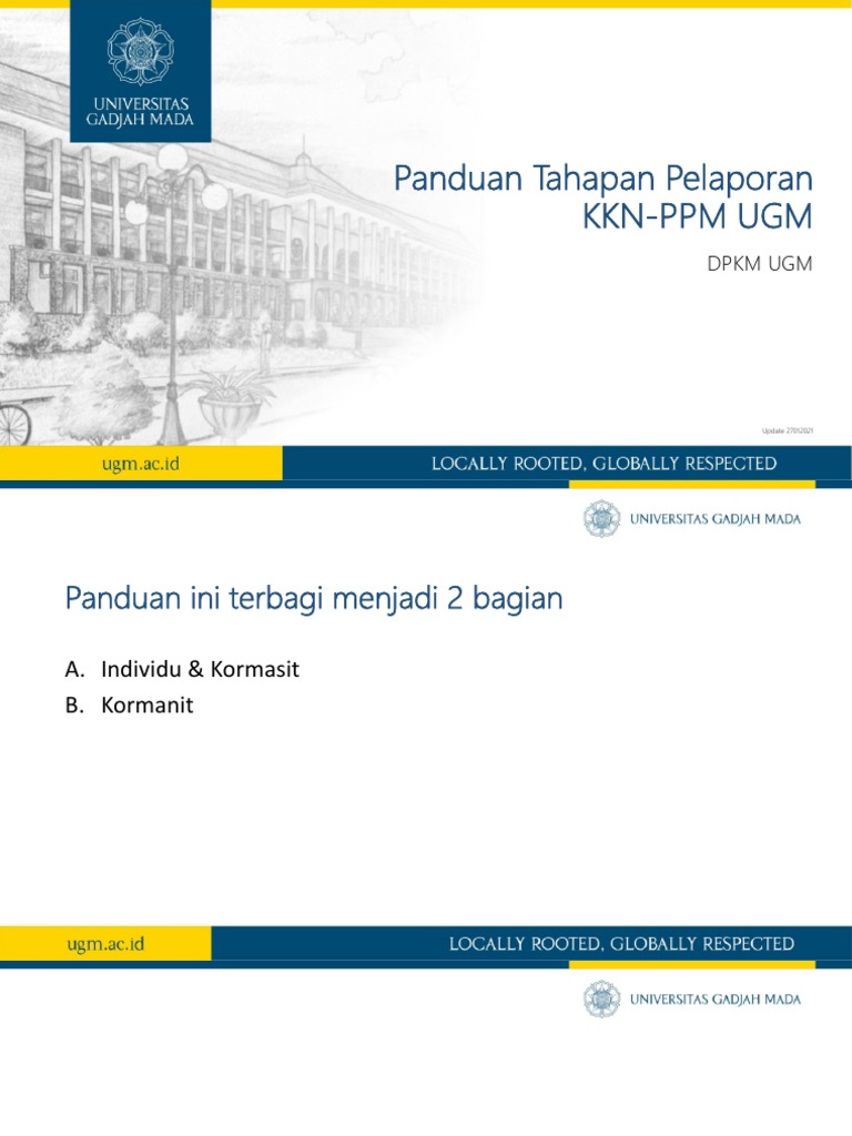 Panduan Pelaporan KKN UGM 2019-2021 | PDF
