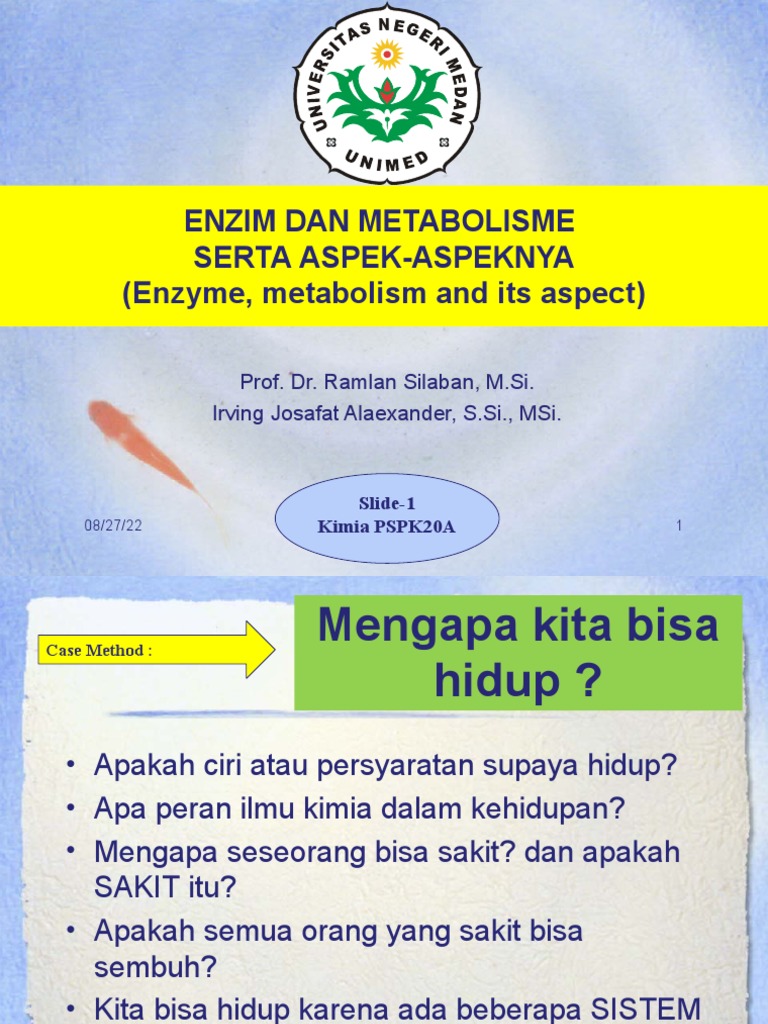 01 - Biomet-Enzim Dan Metabolisme-PSPK20A-ProfRamlanSilaban | PDF