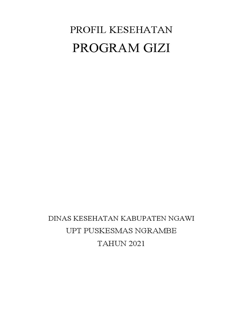 Profil Gizi Ngrambe 2021 | PDF