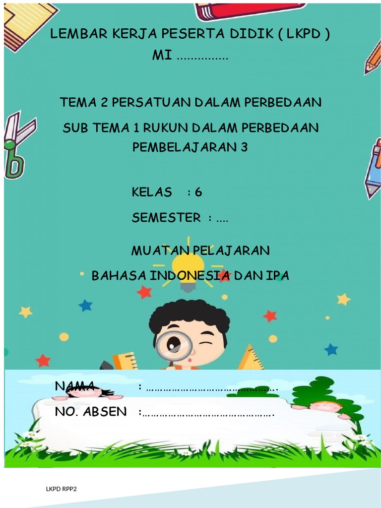 Contoh LKPD SD Kelas 6 | PDF