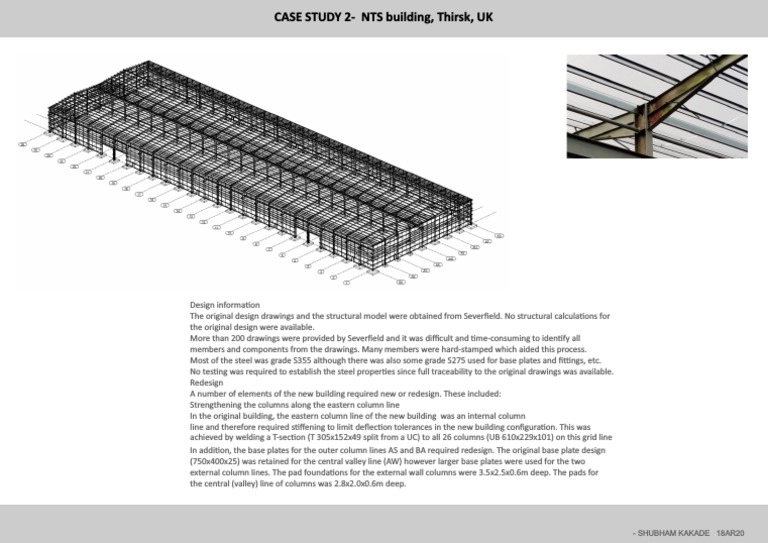 CASE STUDY 2-NTS Building, Thirsk, UK: - Shubham Kakade 18ar20 | PDF | Technology & Engineering