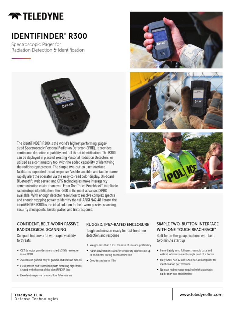 identiFINDER R300 Datasheet-LTR 21-0923 | Download Free PDF | Gamma Ray ...