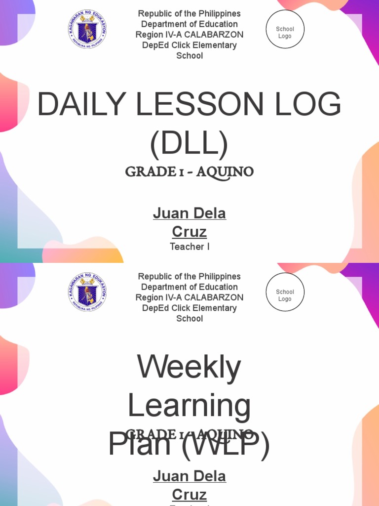 Daily Lesson Log (DLL) : Grade 1 - Aquino | PDF | Government Agencies ...
