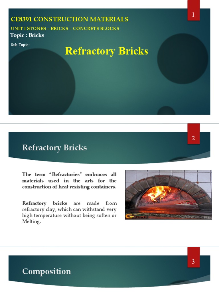 Refractory Bricks | PDF | Refractory | Brick