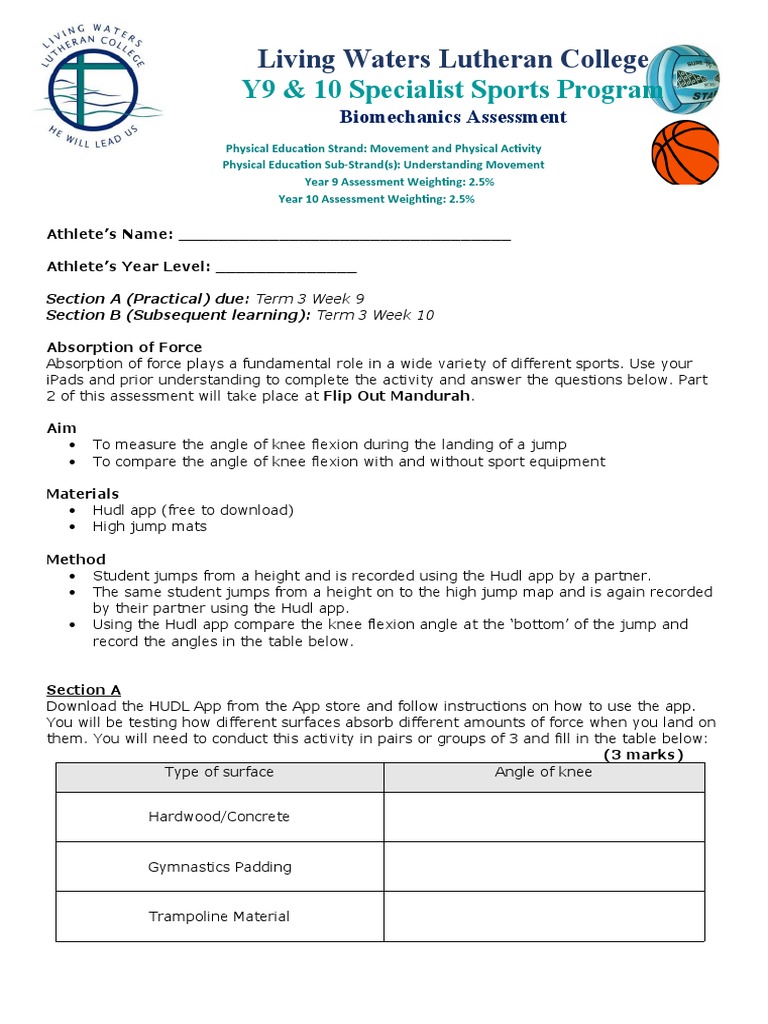 Y9 10 Specialist Program Absorption of Force | PDF | Force | Understanding