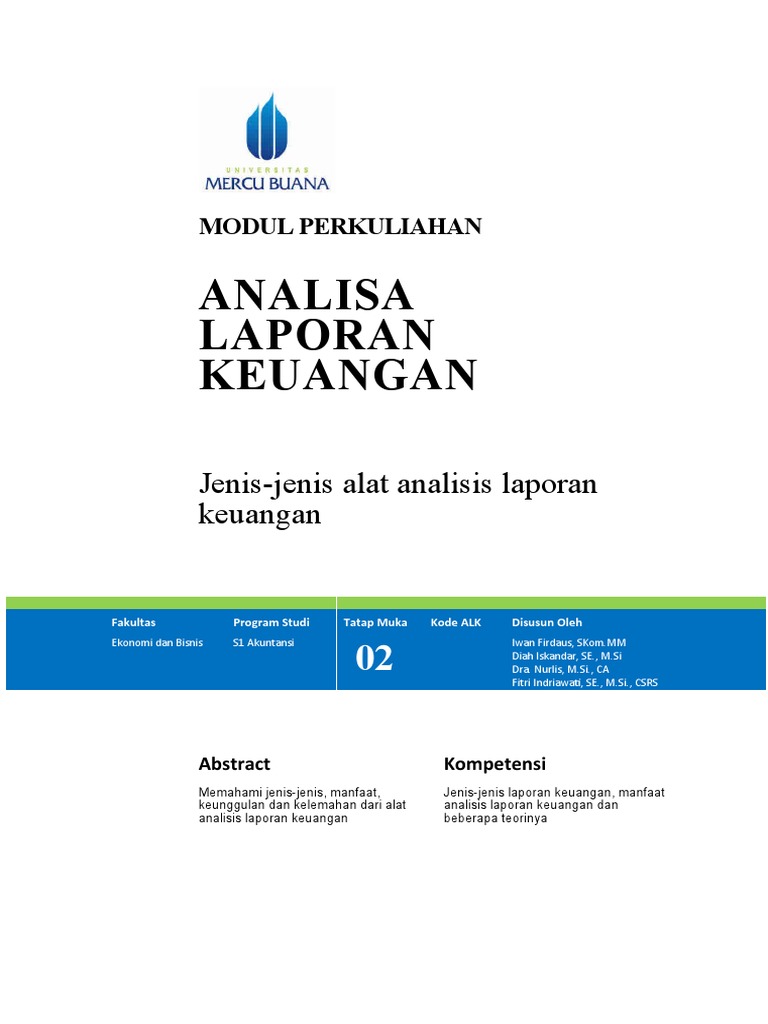Modul Analisa Laporan Keuangan (TM2) | PDF