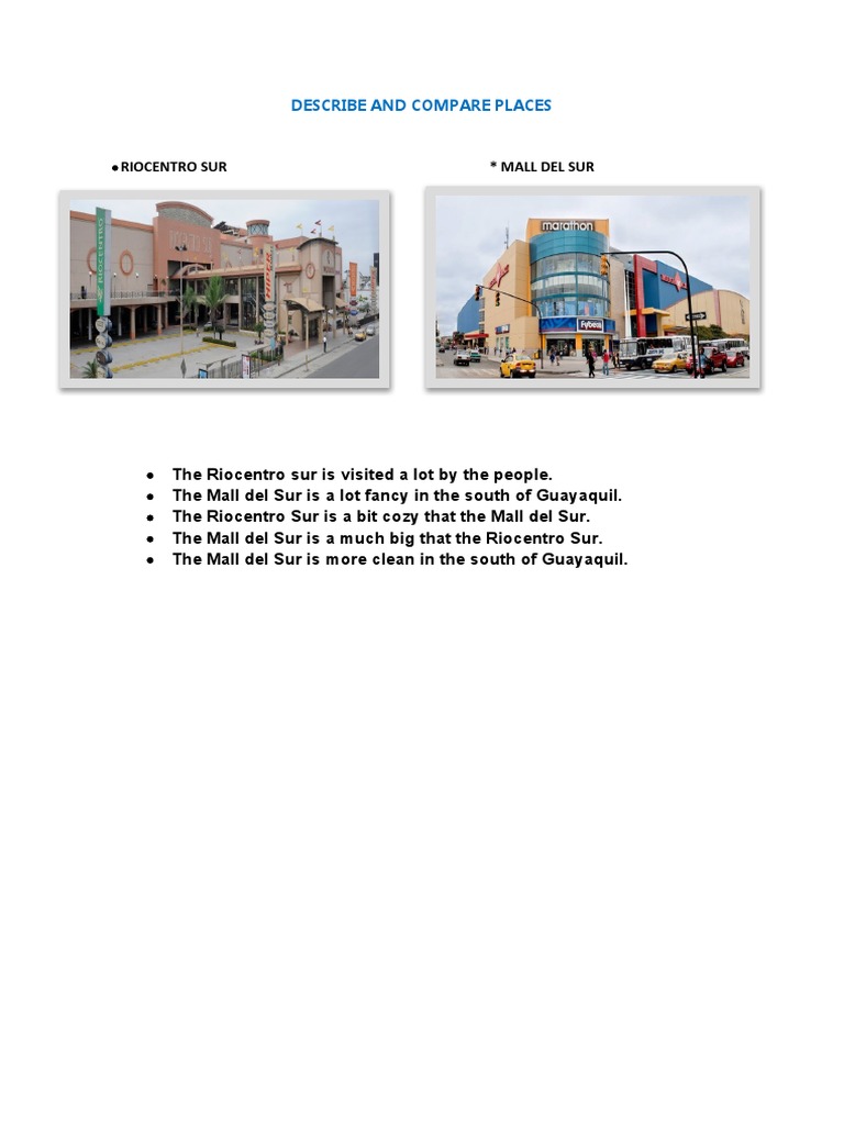 Describe and Compare Places | PDF