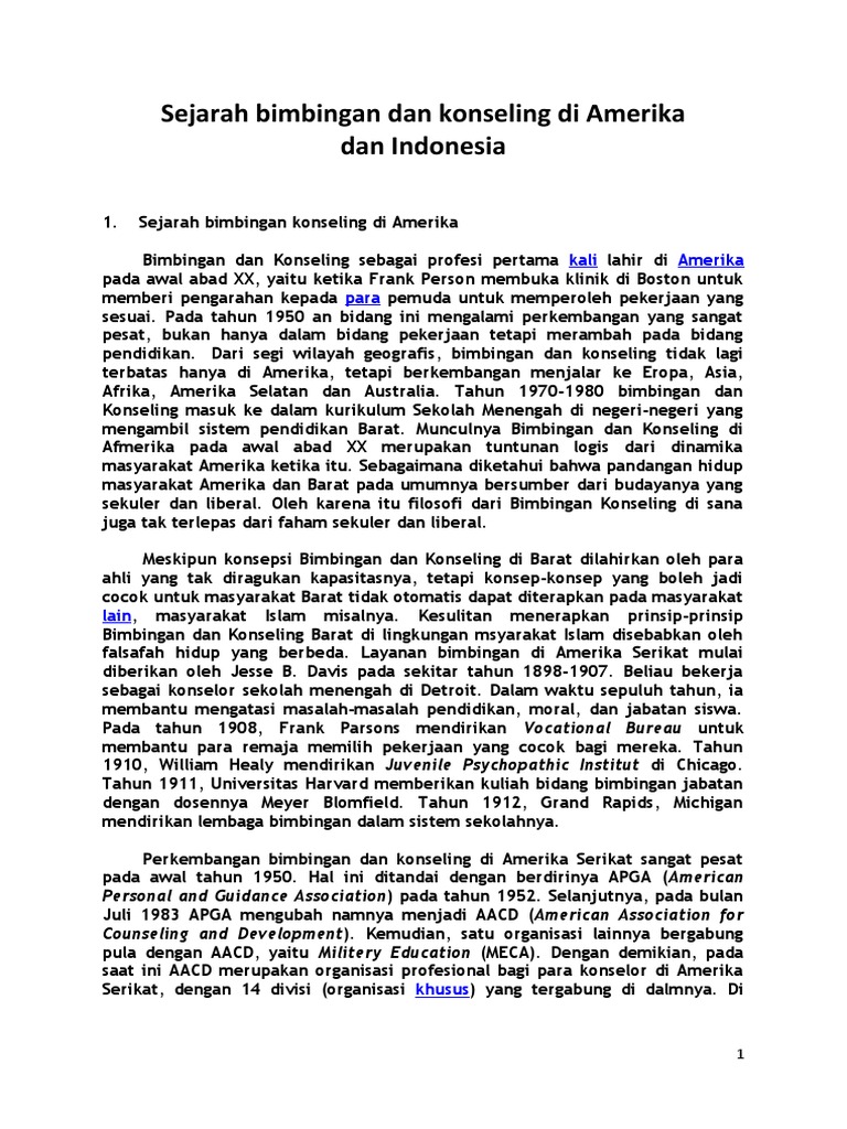 Sejarah BK AS dan ID | PDF