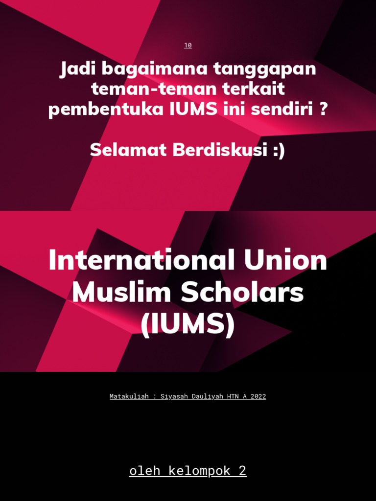 Sejarah dan Tujuan IUMS | PDF | Agama & Spiritualitas