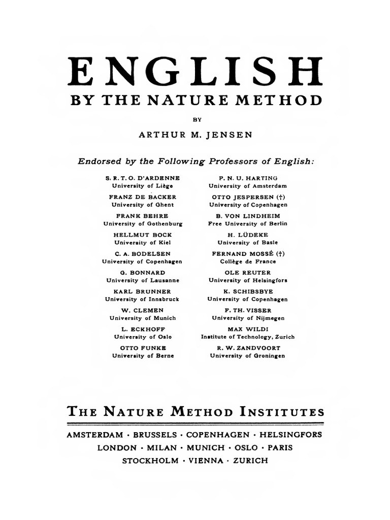 English by The Nature Method - Text | Download Free PDF | English Language | Linguistics