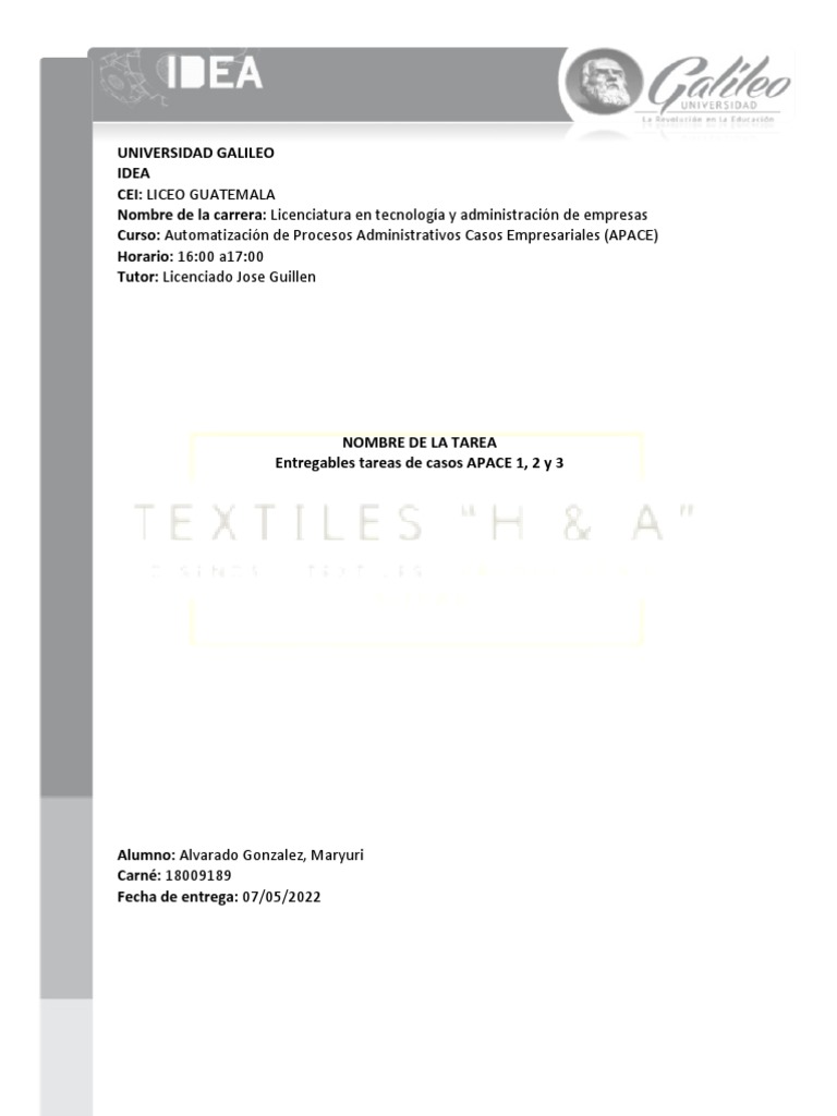 Entregable 1 Tarea 1 Apace | PDF | Análisis FODA | Economias