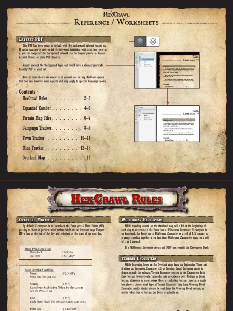 HexCrawl Reference Trackers.v1.0 | PDF
