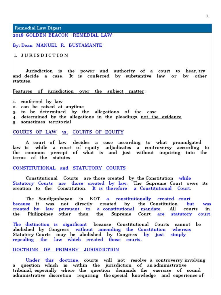 Remedial Law Digest | PDF | Arrest | Complaint