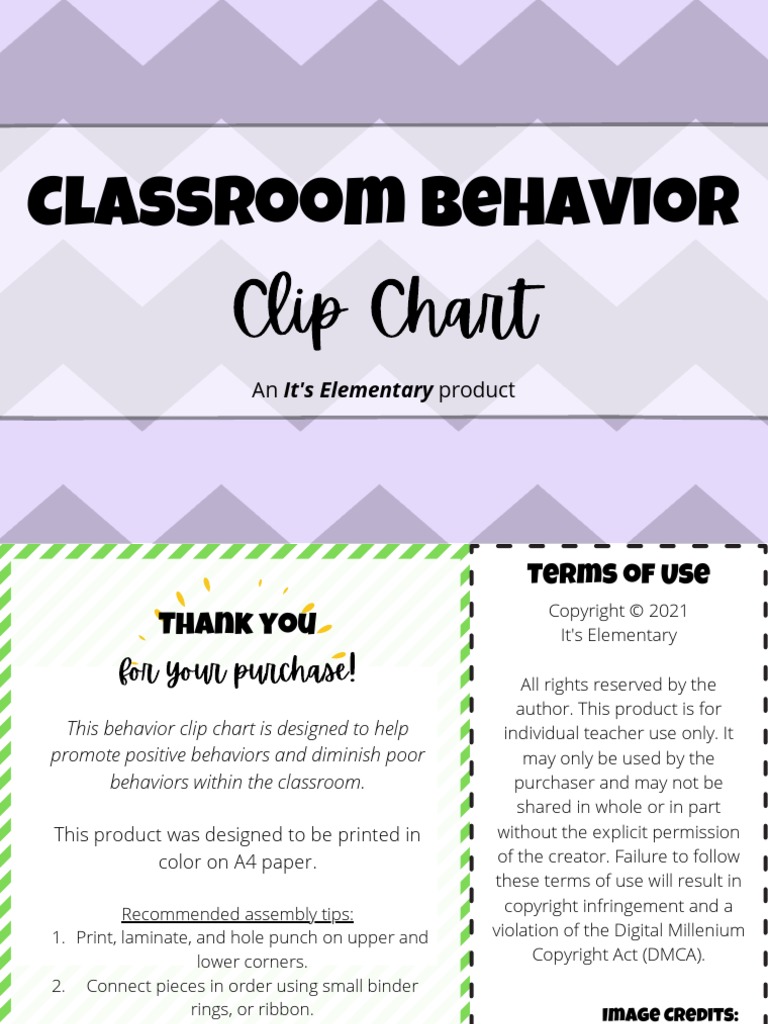 Classroom Behavior Clip Chart | PDF
