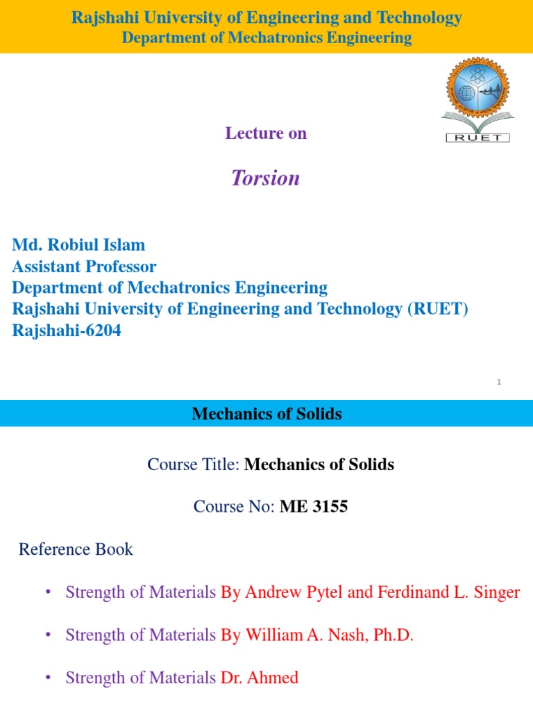 Chapter-3 Torsion | PDF | Stress (Mechanics) | Torque