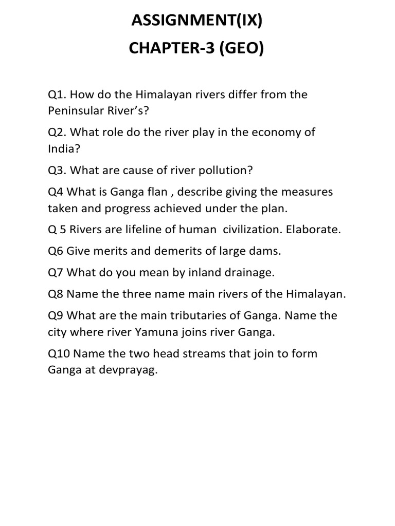 Assignment Geo Ix | PDF | Travel