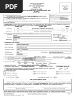 BUCET - Application Form Final (Front) | PDF