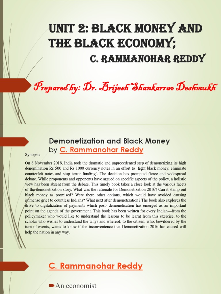 Black Money & The Black Economy | PDF | Indian Black Money | Black Market