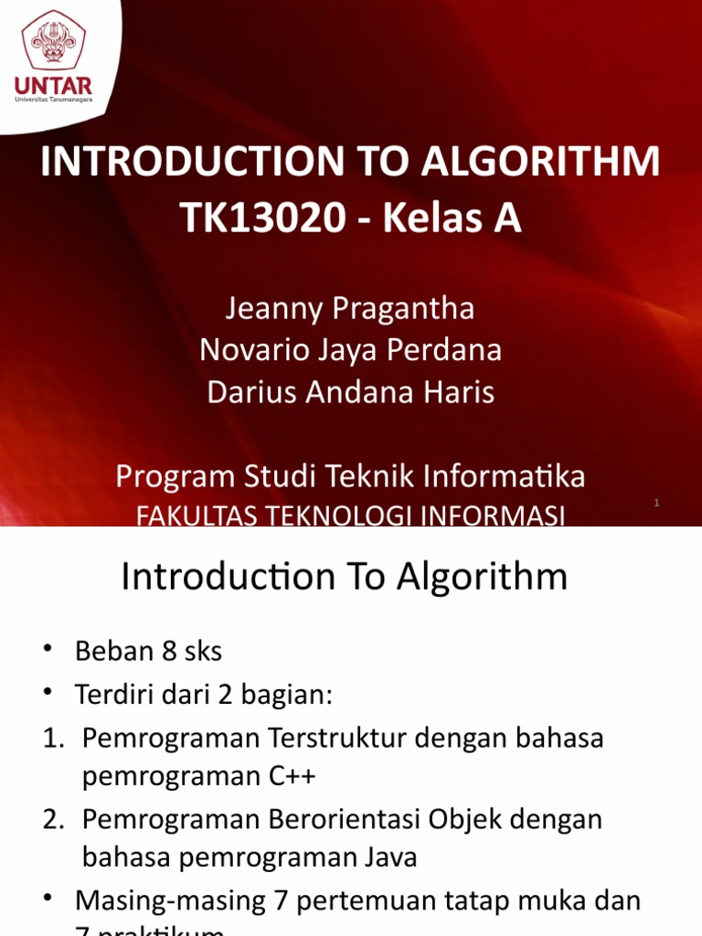 Introduction To Algorithm TK13020 - Kelas A | PDF | Systems Engineering | Models Of Computation