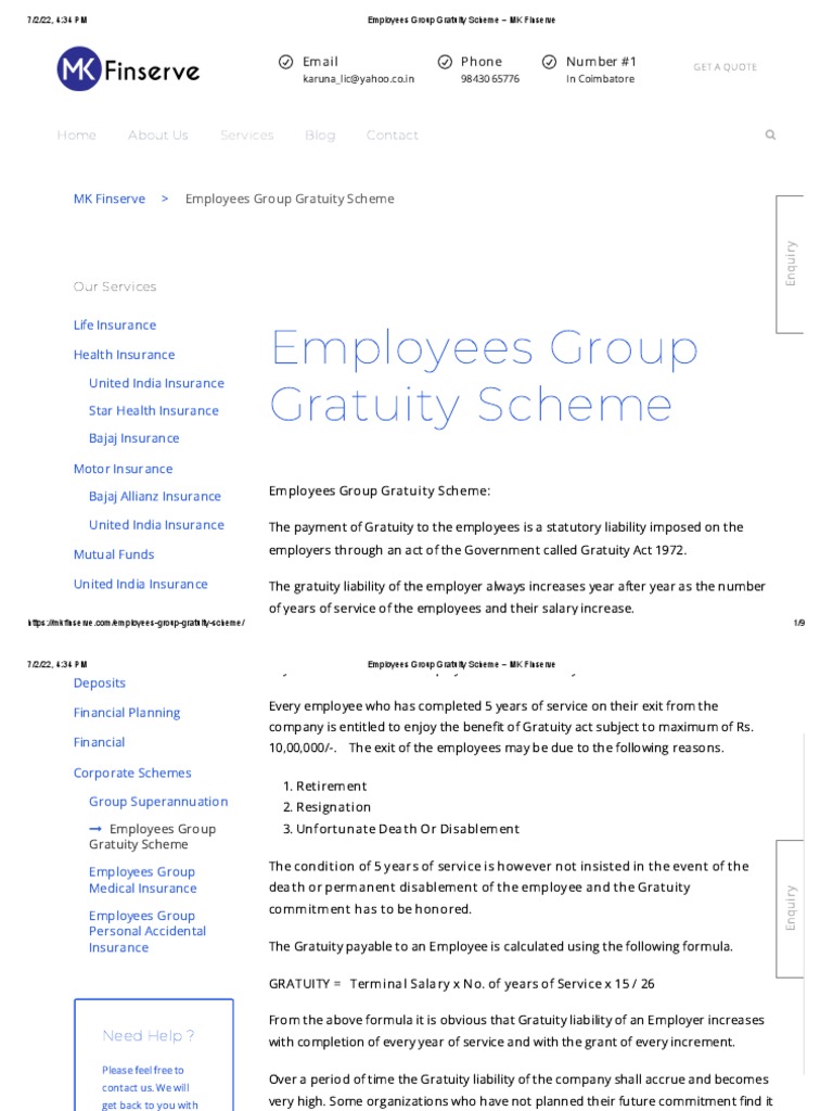 Employees Group Gratuity Scheme - LIC | PDF | Insurance | Employment