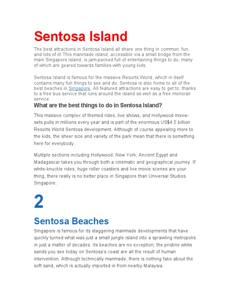 Sentosa Island | PDF