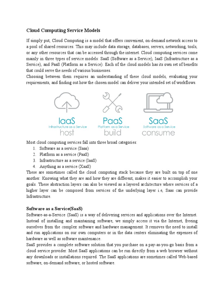 Unit - II (Cloud Computing) | PDF | Cloud Computing | Software As A Service