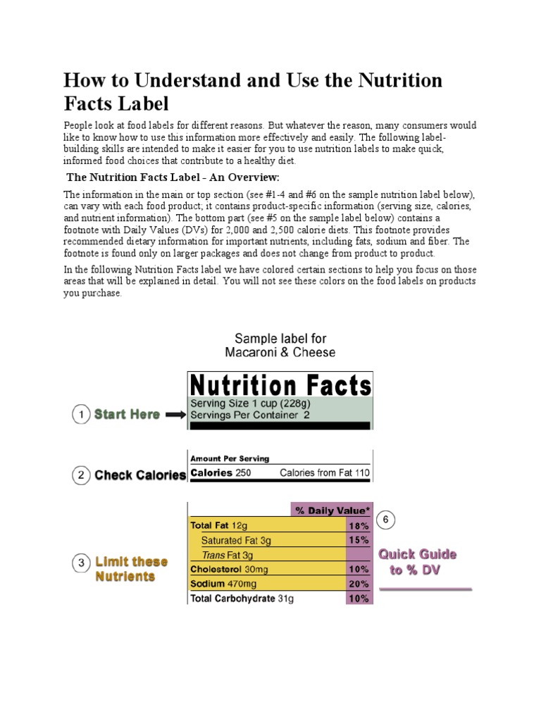 Nutrition Facts Label | PDF | Nutrition Facts Label | Dietary Fiber