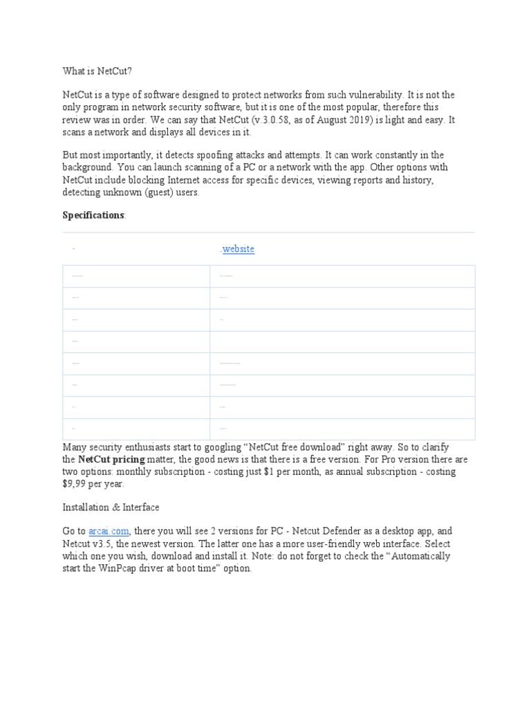 Net Cut Pro | Download Free PDF | Computer Network | Microsoft Windows