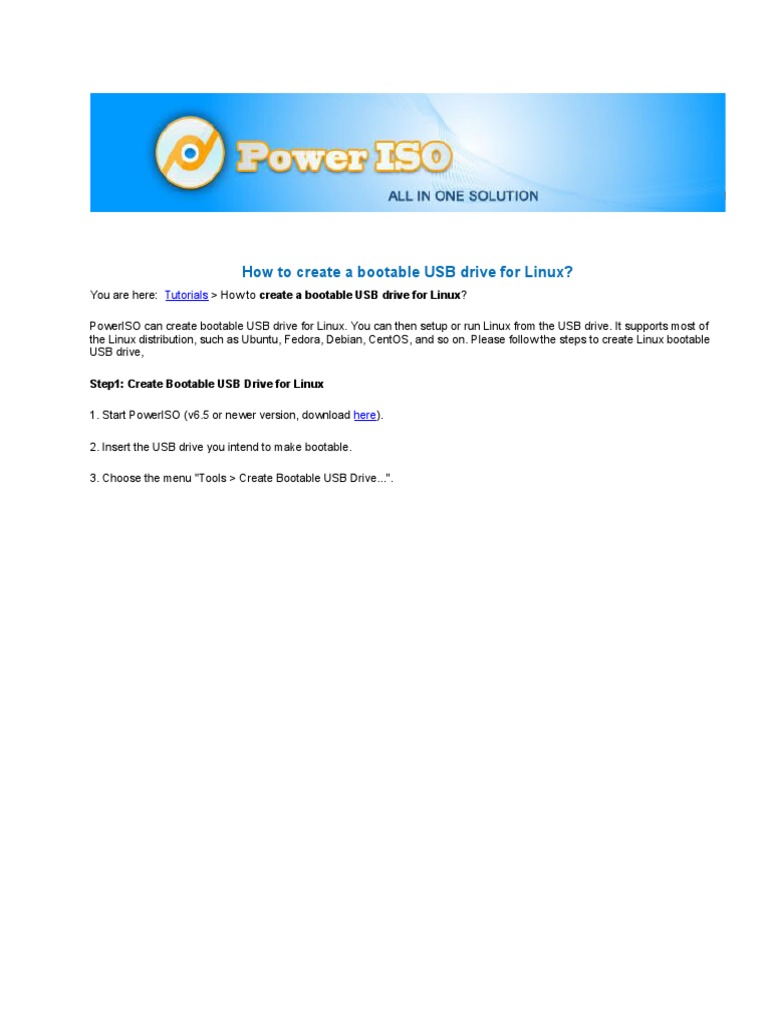Home Download Buy Now Tutorials Contact US: How To Create A Bootable USB Drive For Linux? | PDF ...