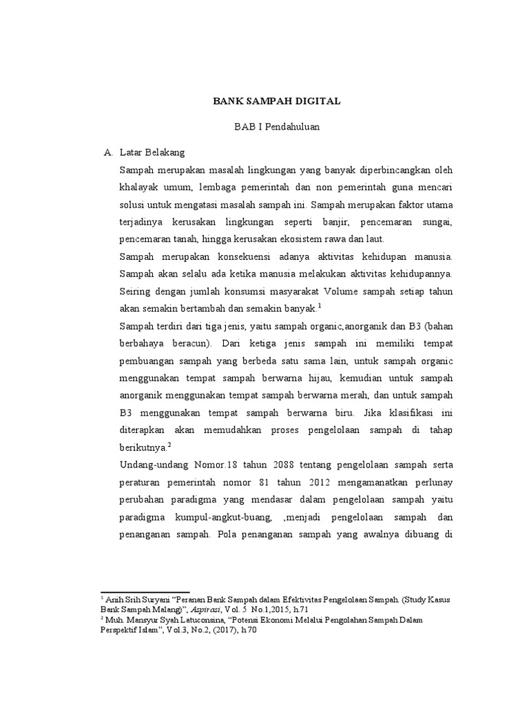 Bank Sampah Digital | PDF