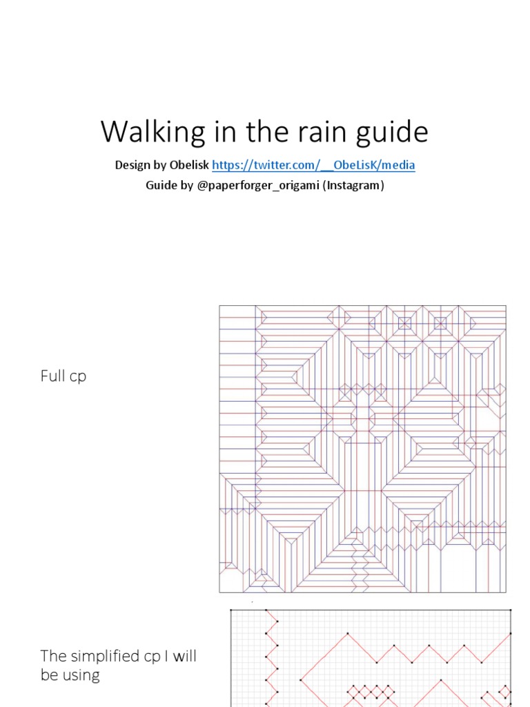 Origami Guide: Walking in the Rain | PDF | Teaching Methods & Materials