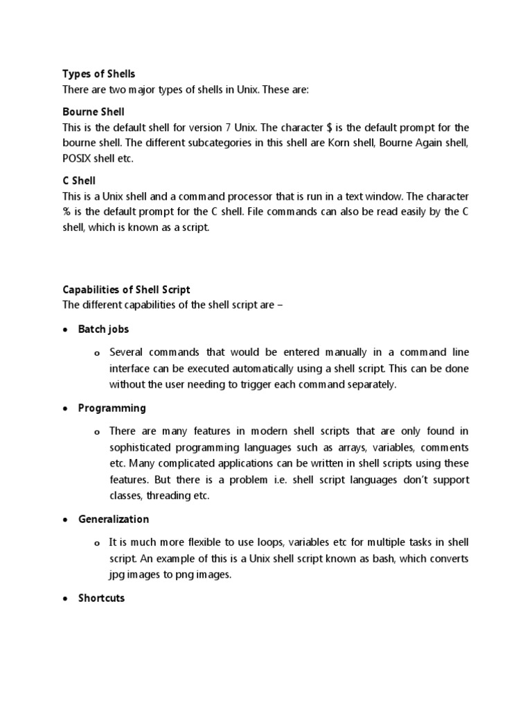 Shell Script | Download Free PDF | Shell (Computing) | Command Line ... Shell Script | Download Free PDF | Shell (Computing) | Command Line ...