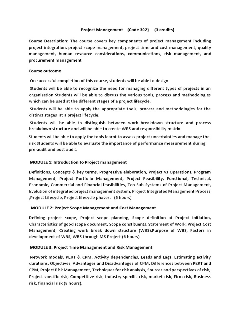 PROJECT MANAGEMENT-302 - Core | PDF | Project Management | Product ...