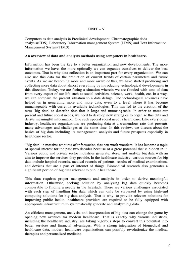 05 Computer Applications in Pharmacy Full Unit V | PDF | Chromatography ...