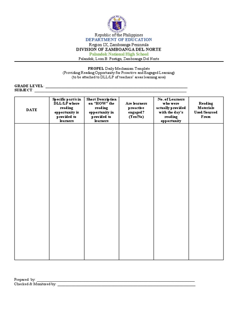 Sample Propel Template | PDF