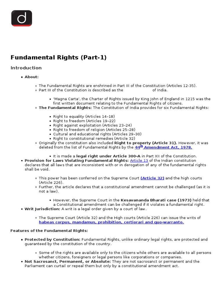 Byjus Notes | PDF | Habeas Corpus | Common Law