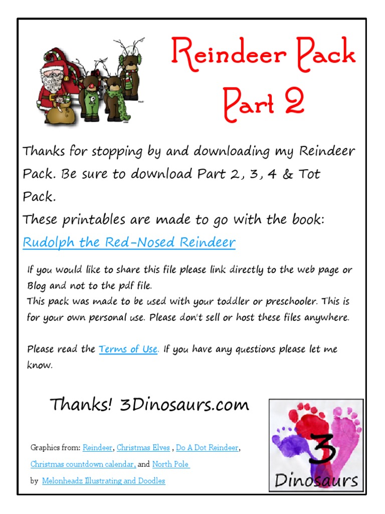 Reindeer Pack: Reindeer Pack. Be Sure To Download Part 2, 3, 4 & Tot ...