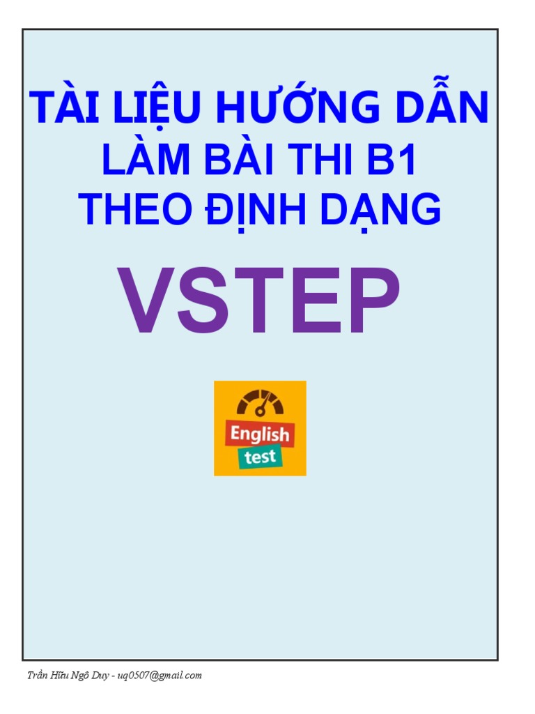 TÀI LIỆU HƯỚNG DẪN LÀM BÀI THI B1 VSTEP | PDF