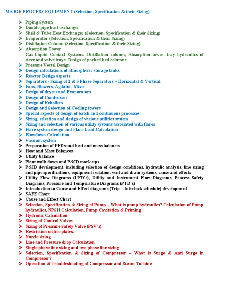 Comprehensive Guide to the Design, Selection, and Sizing of Major ...