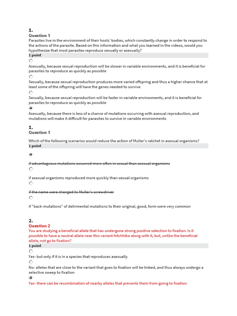 Molecular Evolution Quiz | PDF | Mutation | Evolution