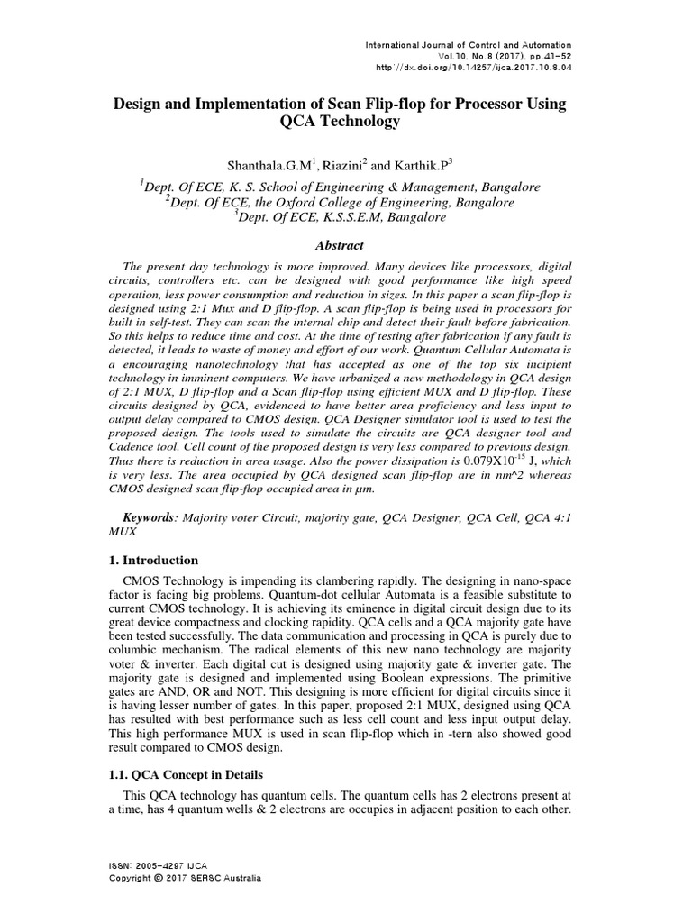 Design and Implementation of Scan Flip-Flop For Processor Using | PDF ...