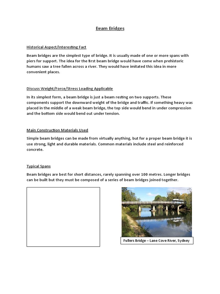 Beam Bridges - Research Tasks | PDF