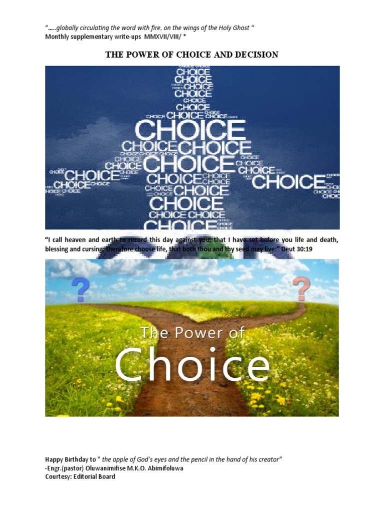 The Power of Choice | PDF | God | Heaven