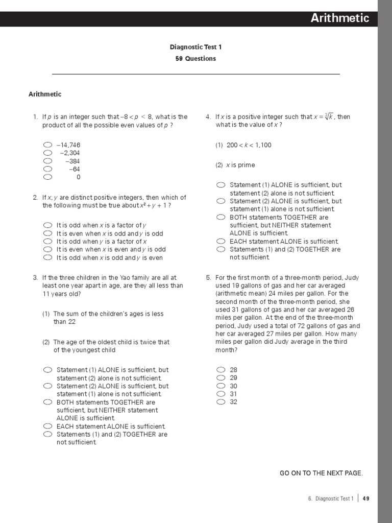 Arithmetic Diagnostic Test 1 59 Questions Pdf Superconductivity Area
