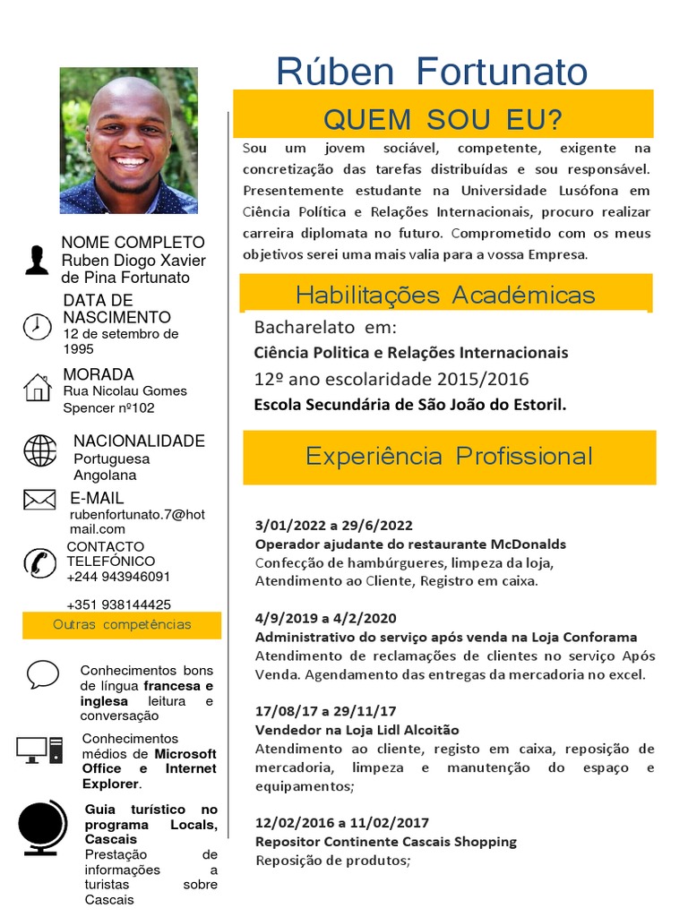 CV Ruben Fortunato 2022 | PDF